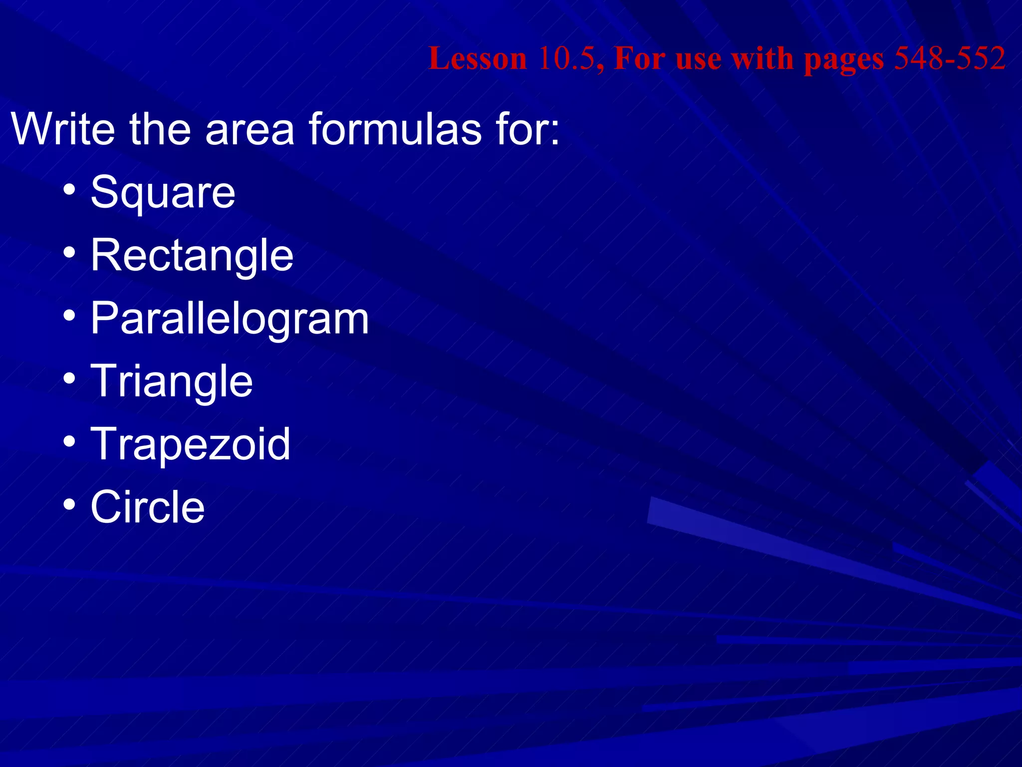 Surface area review and quiz 1 | PPT