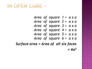 Surface areas and volume | PPTX