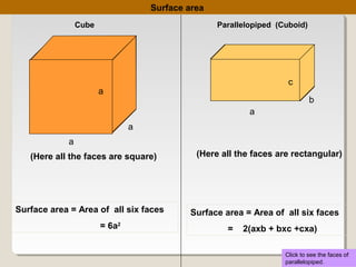 Surface areas and volumes | PPT