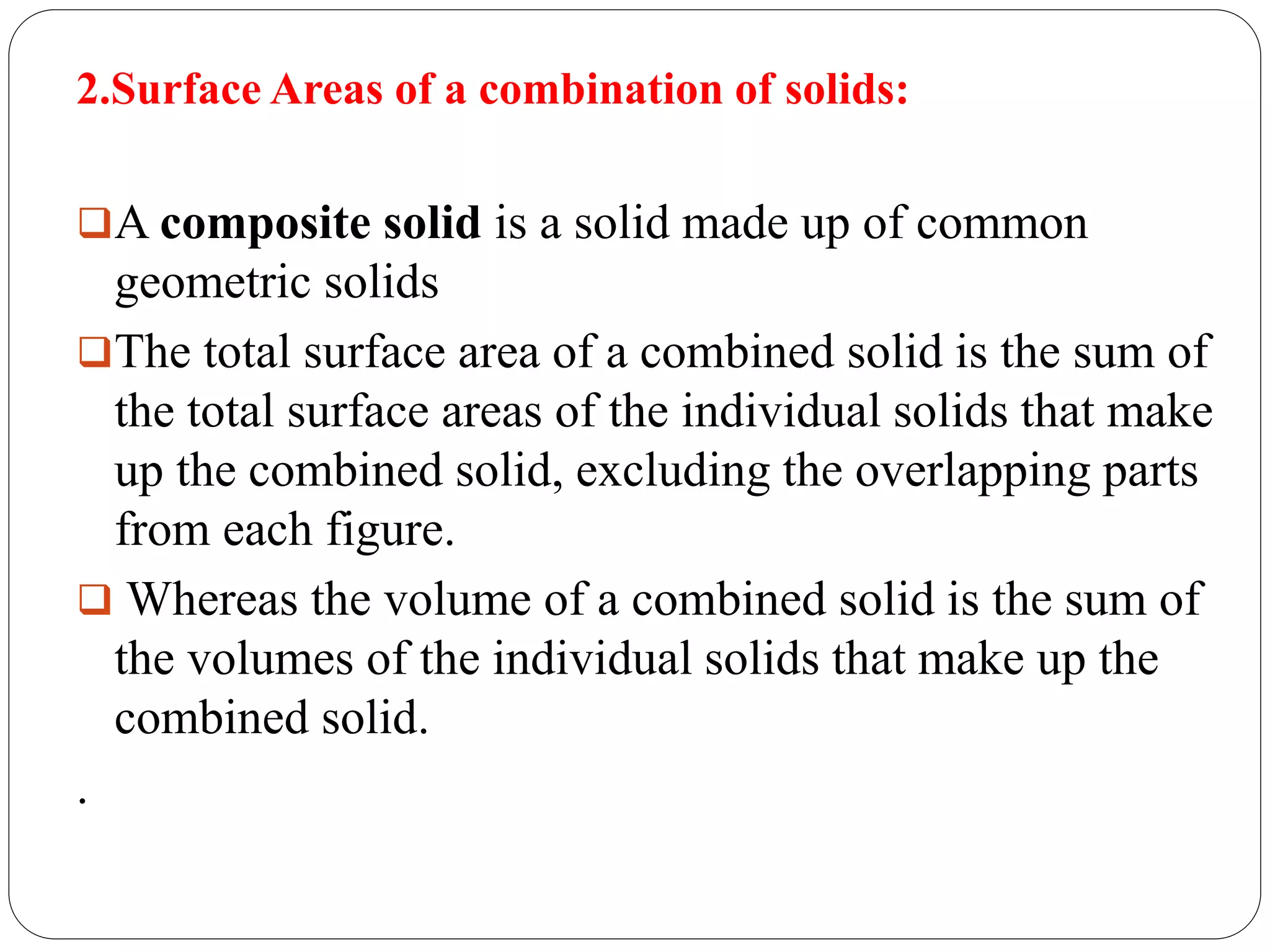 Surface areas and volumes, Chapter-13 | PPTX
