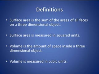 Surface areas and volumes, Chapter-13 | PPTX