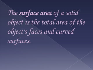 Surface areas and volumes ppt | PPTX