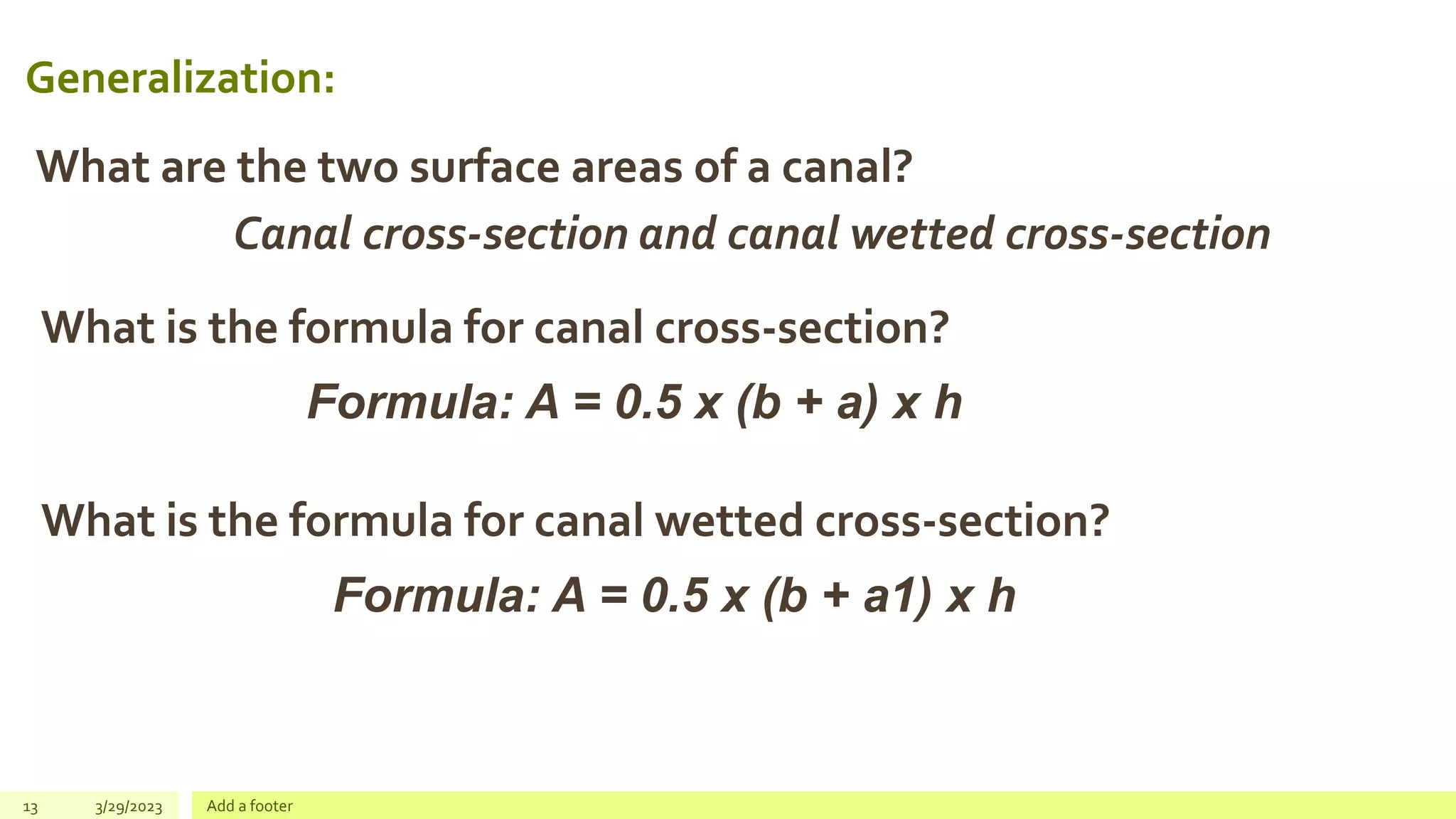 SURFACE AREAS OF CANAL CROSS-SECTIONS AND FARMS.pptx