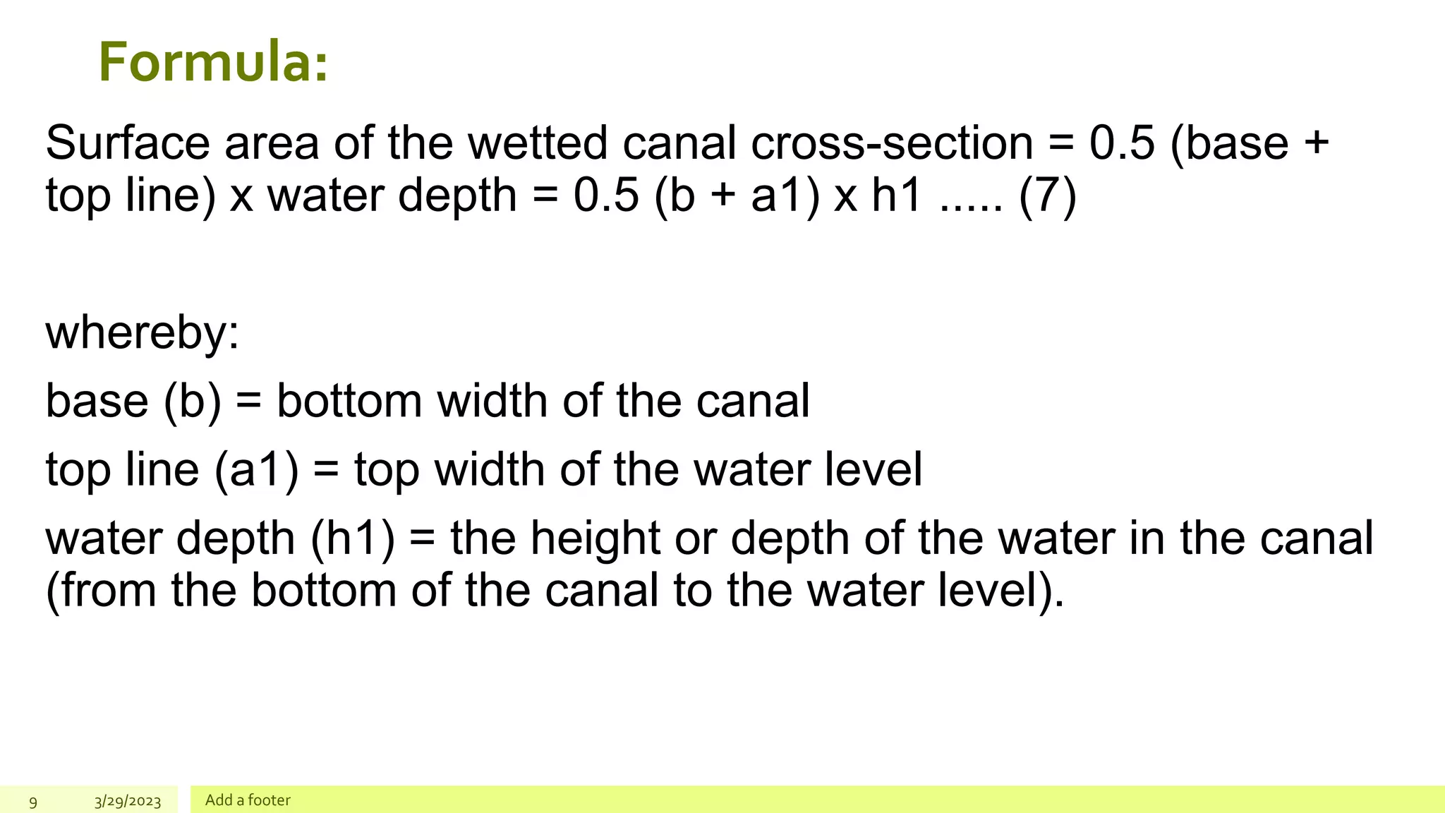 SURFACE AREAS OF CANAL CROSS-SECTIONS AND FARMS.pptx