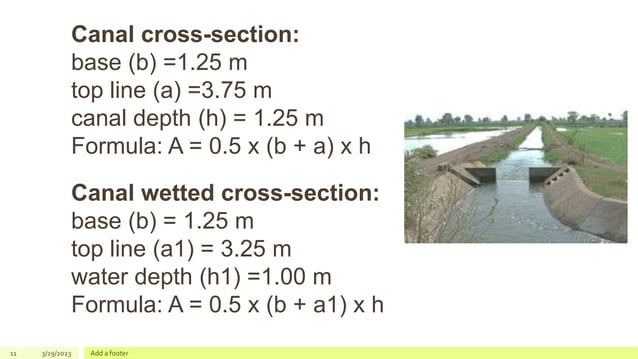 SURFACE AREAS OF CANAL CROSS-SECTIONS AND FARMS.pptx