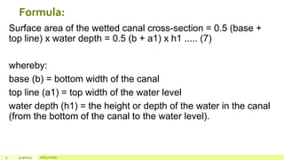 SURFACE AREAS OF CANAL CROSS-SECTIONS AND FARMS.pptx