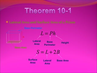 Surface areas of prisms and cylinders | PPT