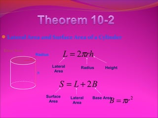 Surface areas of prisms and cylinders | PPT