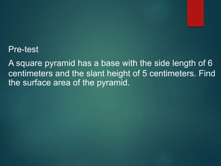 Surface area and volume of solids. Download the power point ...