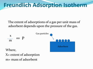 Freundlich adsorption isotherm | PPTX