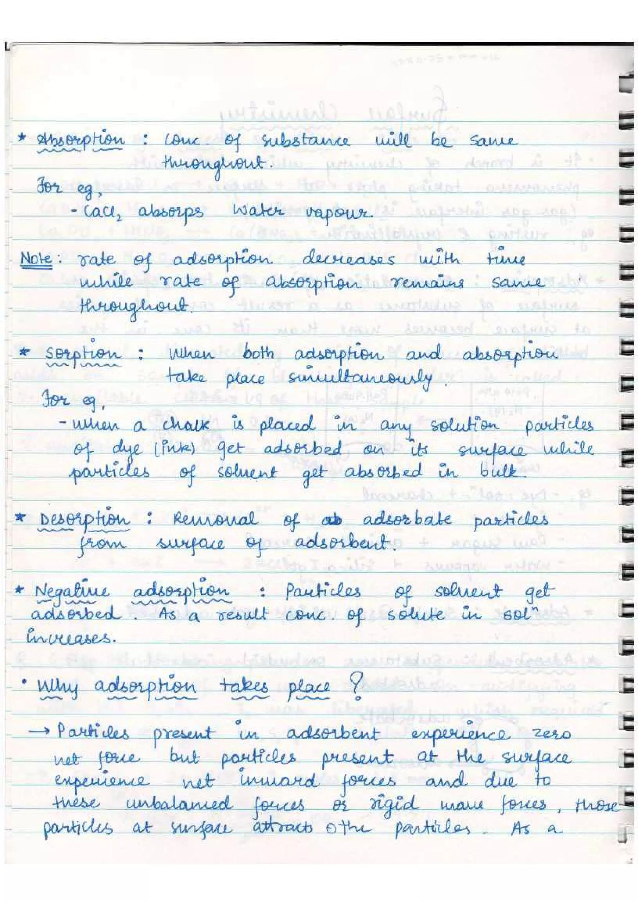 surface chemistry handwritten notes for CBSE|JEE|NEET|STATE BOARD | PDF ...