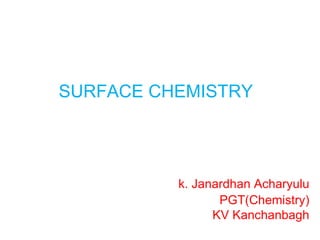 Surface chemistry | PPTX