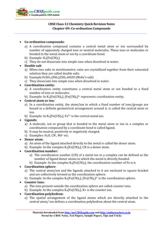 coordination compounds ncert | PDF
