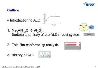 Invited talk at 98th CSC: Surface chemistry of ALD: mechanisms and ...