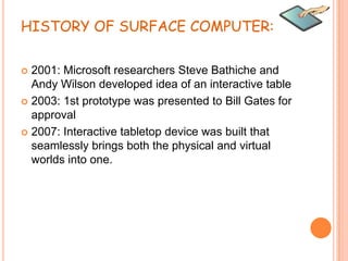 Surface computer | PPT