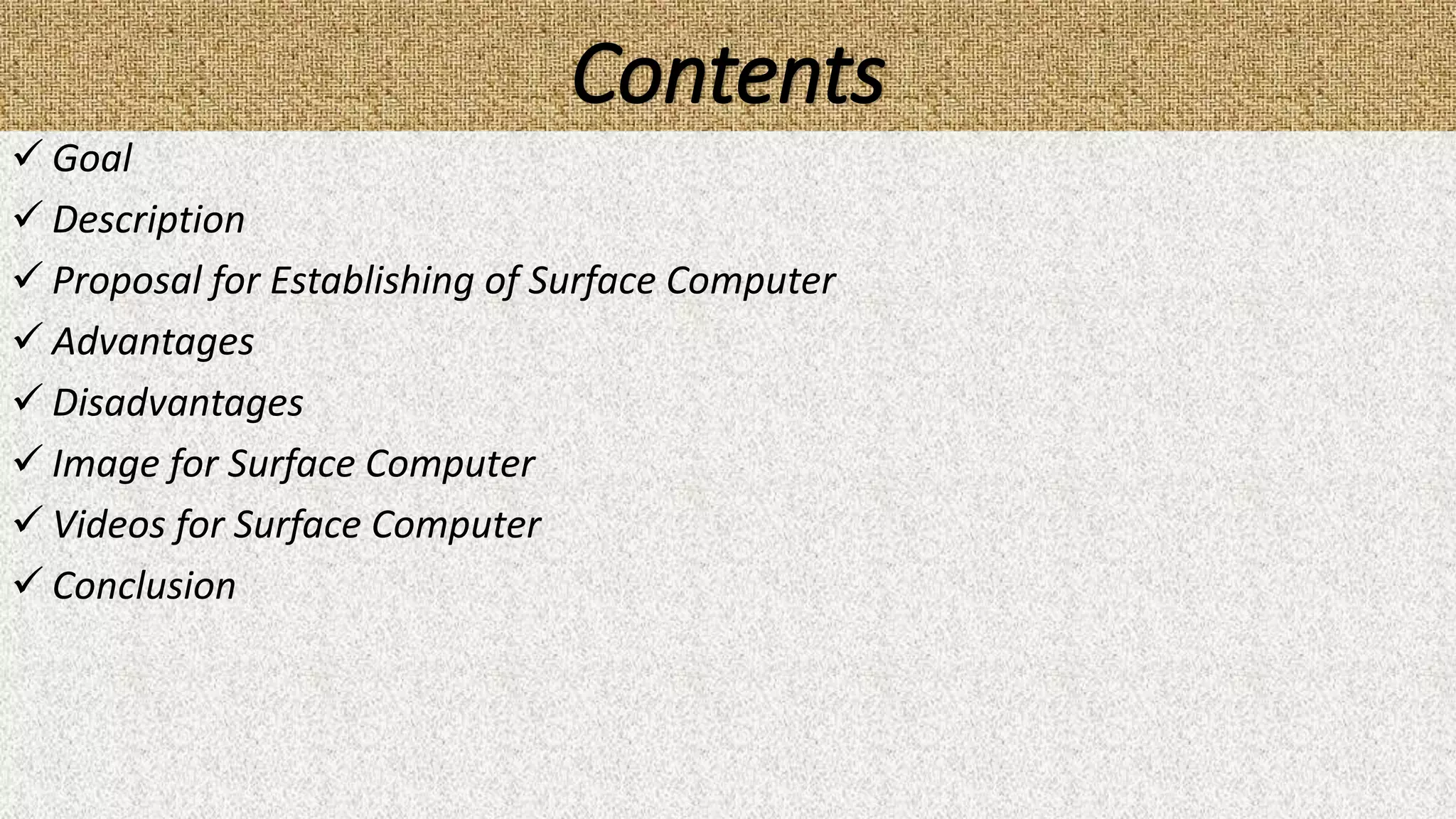 Surface computer | PPT