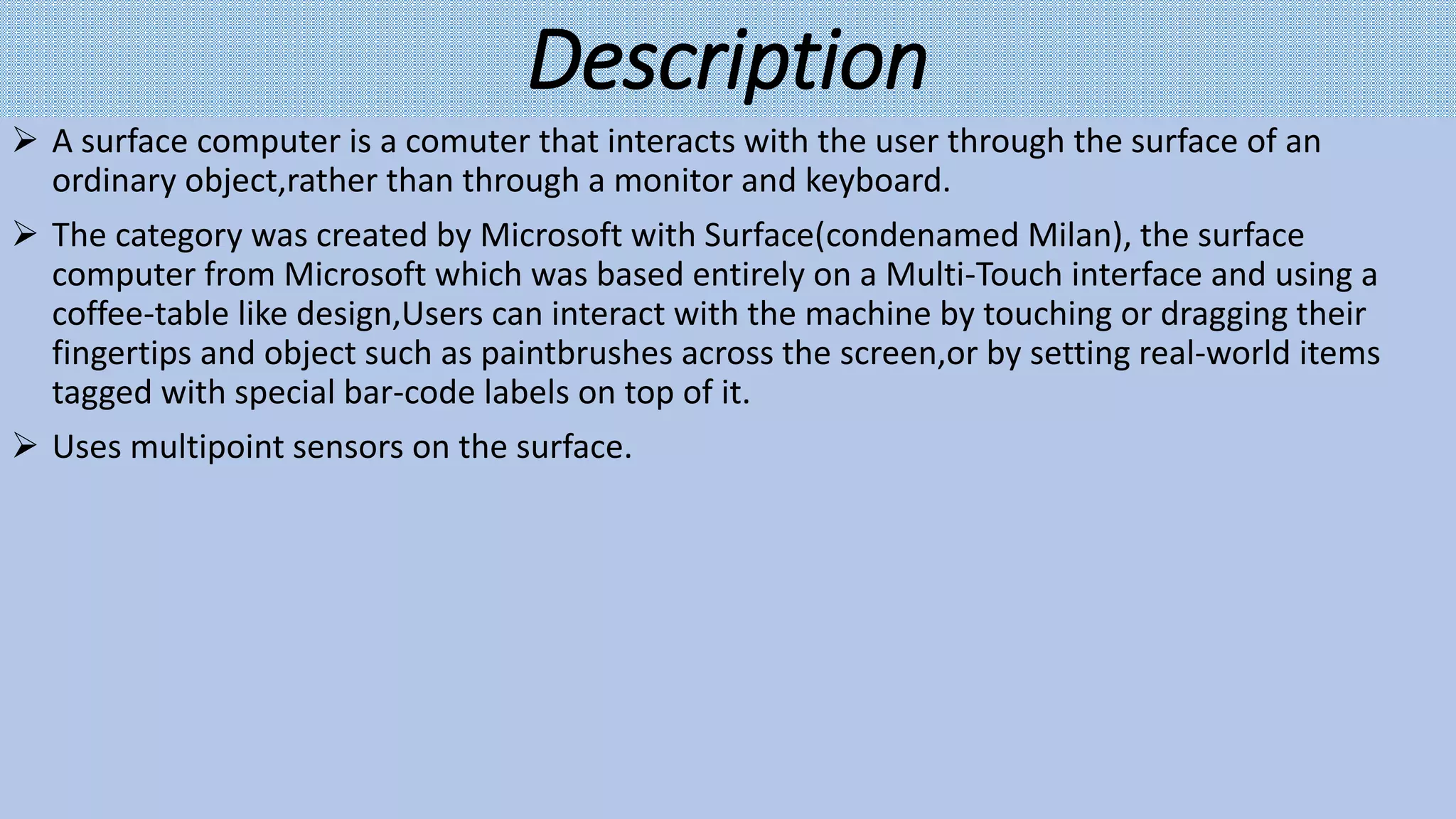 Surface computer | PPT