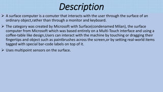 Surface computer | PPT