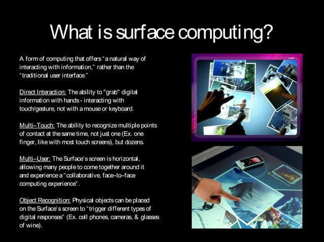 Surface computing | PPT