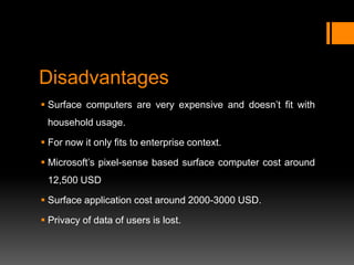 Surface Computing & Devices | PPTX
