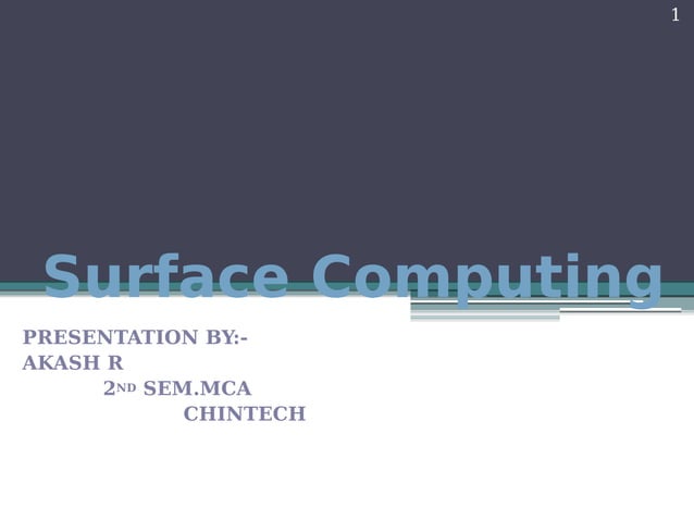 Surface computing | PDF