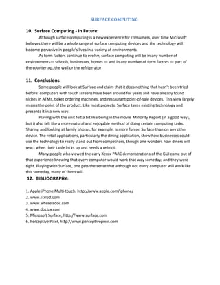 Surface computing1 | PDF