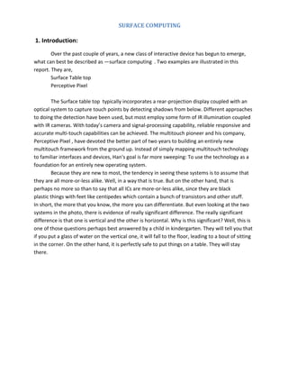 Surface computing1 | PDF