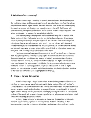 Surface computing1 | PDF