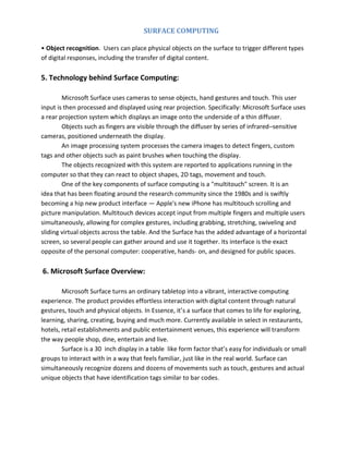 Surface computing1 | PDF