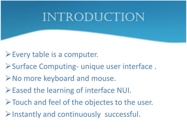 Surface computing,towards business technology | PDF