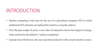 Surface Computing | PPTX