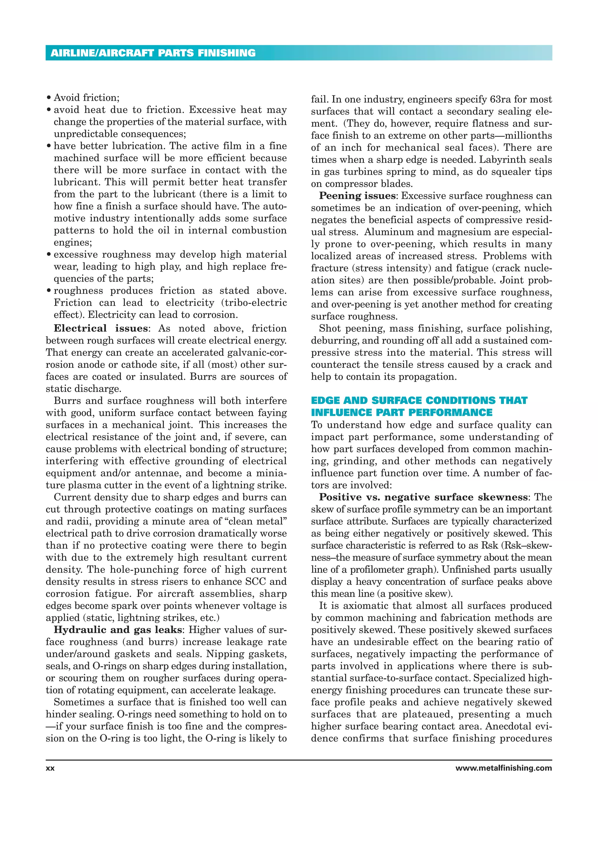 Surface condition impacts part performancwe | PDF