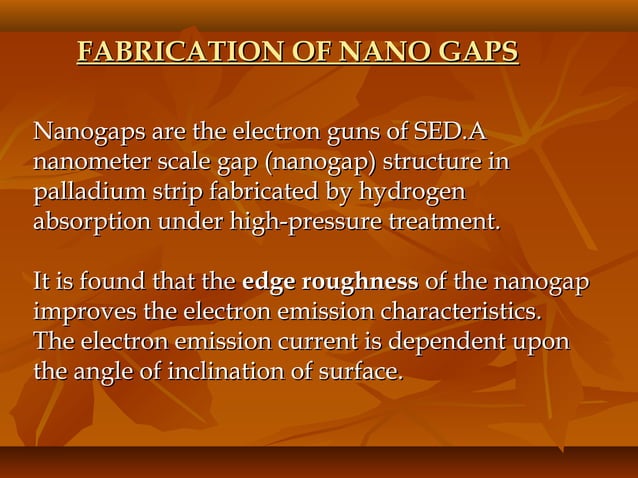 Surface conduction electron emitter display (SED) | PPT