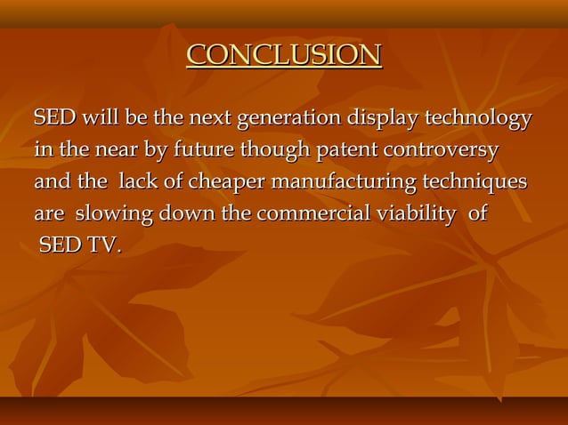 Surface conduction electron emitter display (SED) | PPT