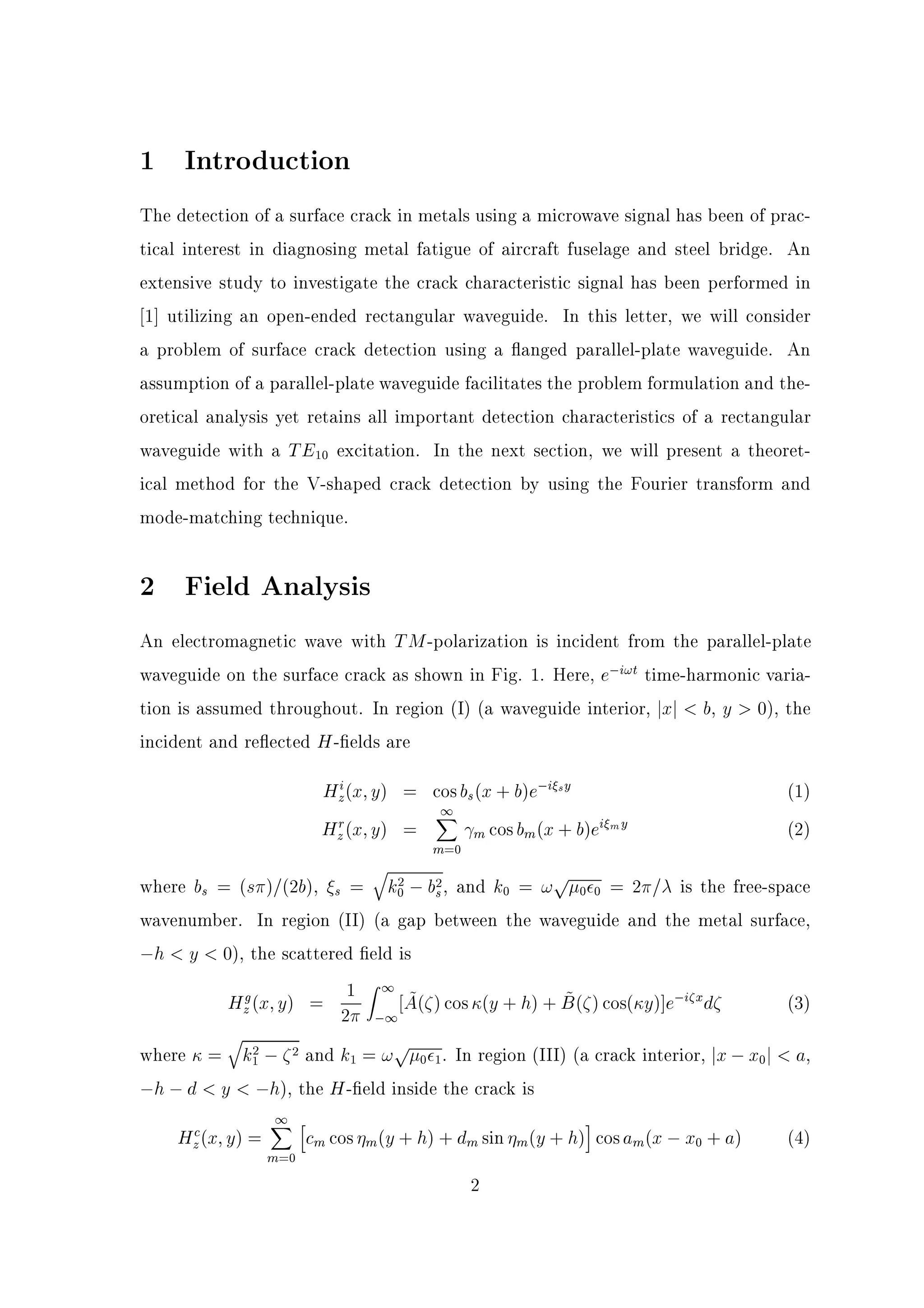 Surface Crack Detection Using Flanged Parallel Plate Waveguide Pdf