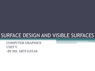 Surface design and visible surfaces | PPTX