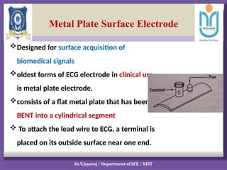 surface electrodes in biomedical instrumentation | PPTX