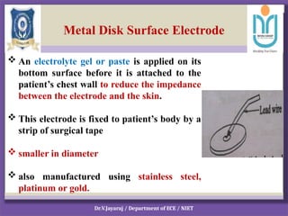 surface electrodes in biomedical instrumentation | PPTX