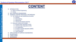 Surface engineering | PPTX