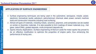 Surface engineering | PPTX