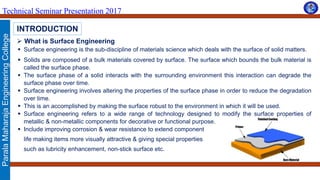 Surface engineering | PPTX