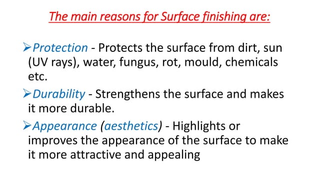 Surface finish | PPTX