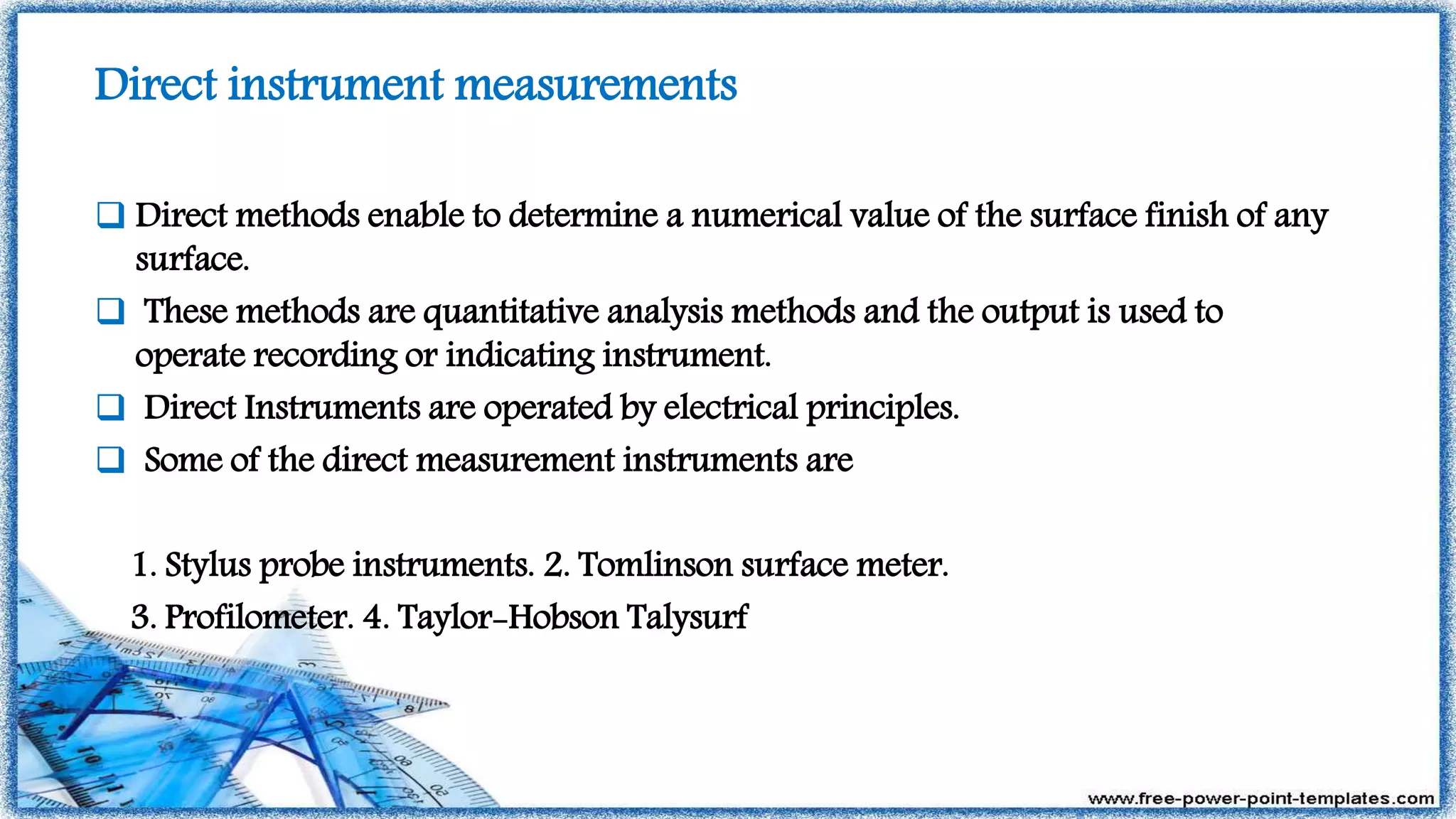 Surface finishing measurement tools - Tomlinson Surface meter and ...