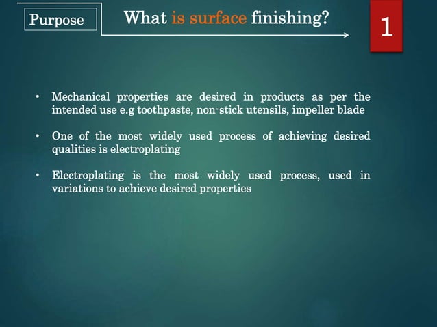 Surface finishing processes - Electroplating | PPTX | Chemistry | Science