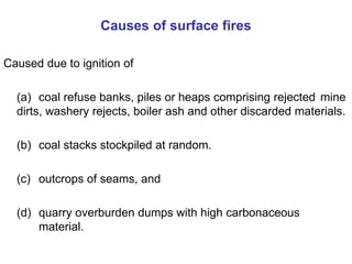 Surface fire in coalfields | PPT