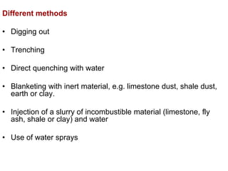 Surface fire in coalfields | PPT