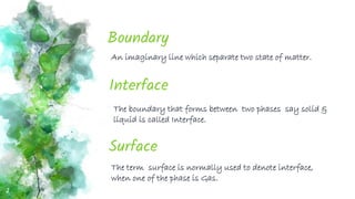 Surface & interfacial phenomenon | PPT