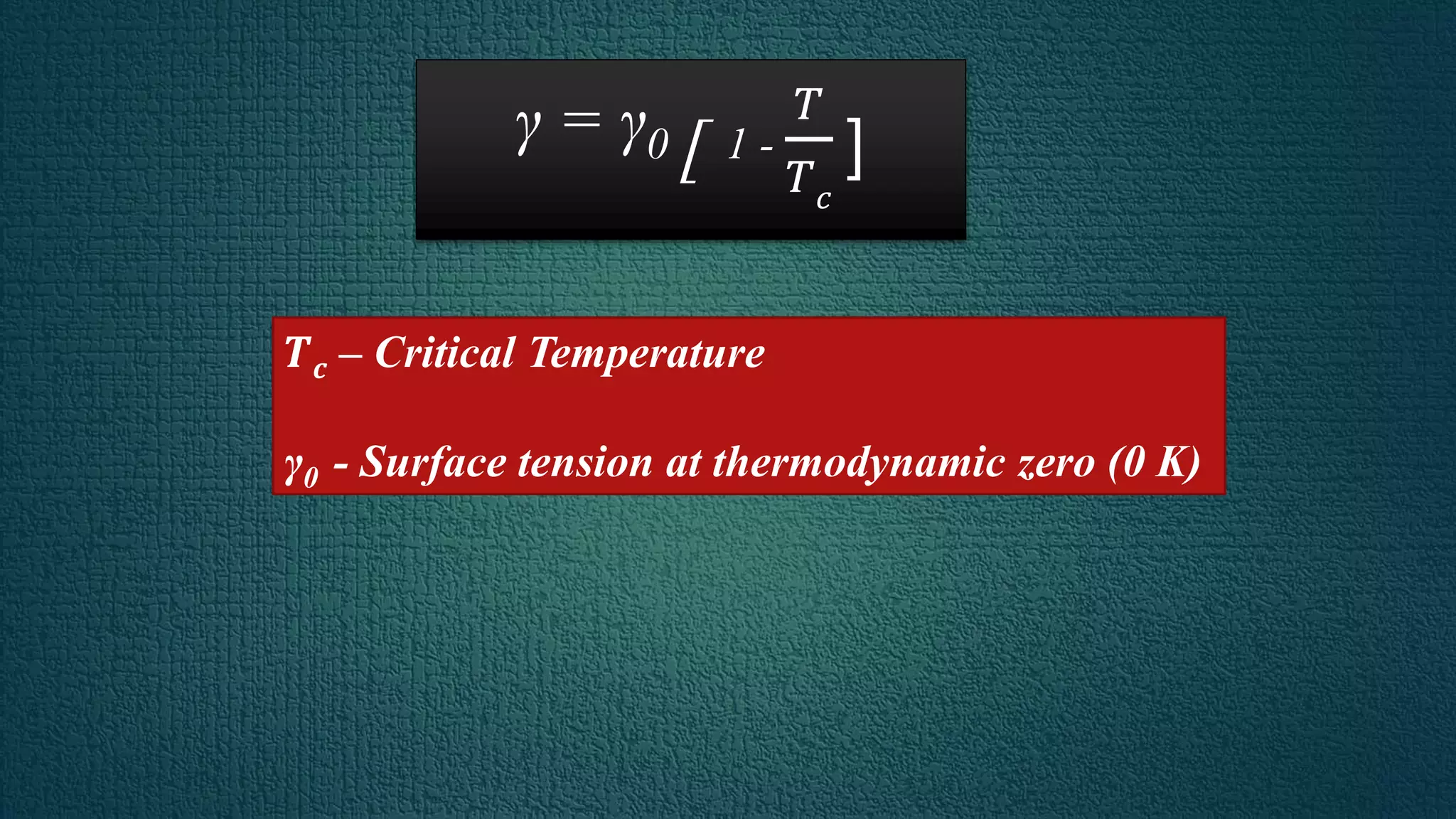 Surface and interfacial tension and its measurement | PPTX