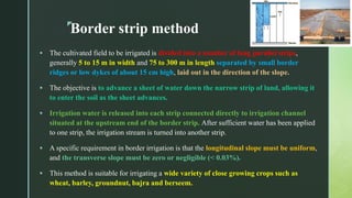 Surface irrigation methods | PPTX