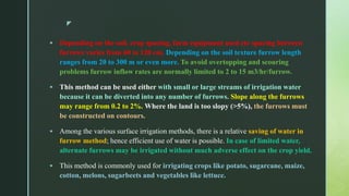 Surface irrigation methods | PPTX